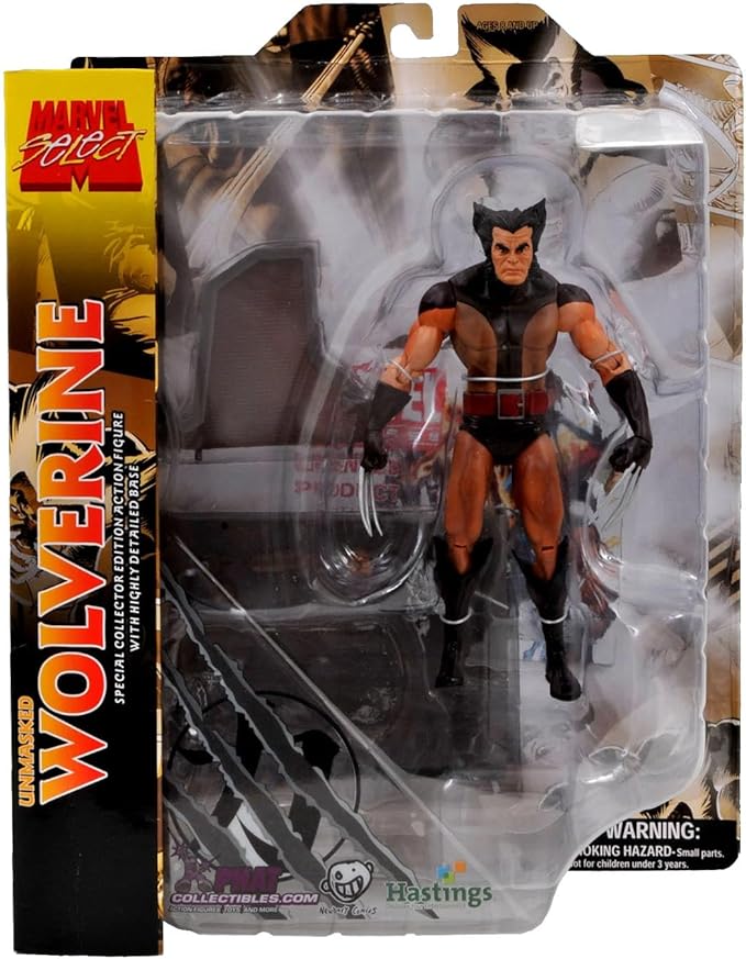 Wolverine Brown Uniform Unmasked Marvel Select - Diamond Select Toys ...