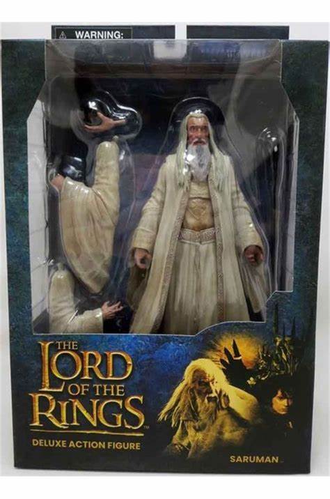 The Lord of The Rings Saruman The White Deluxe Action Figure | Batcave ...