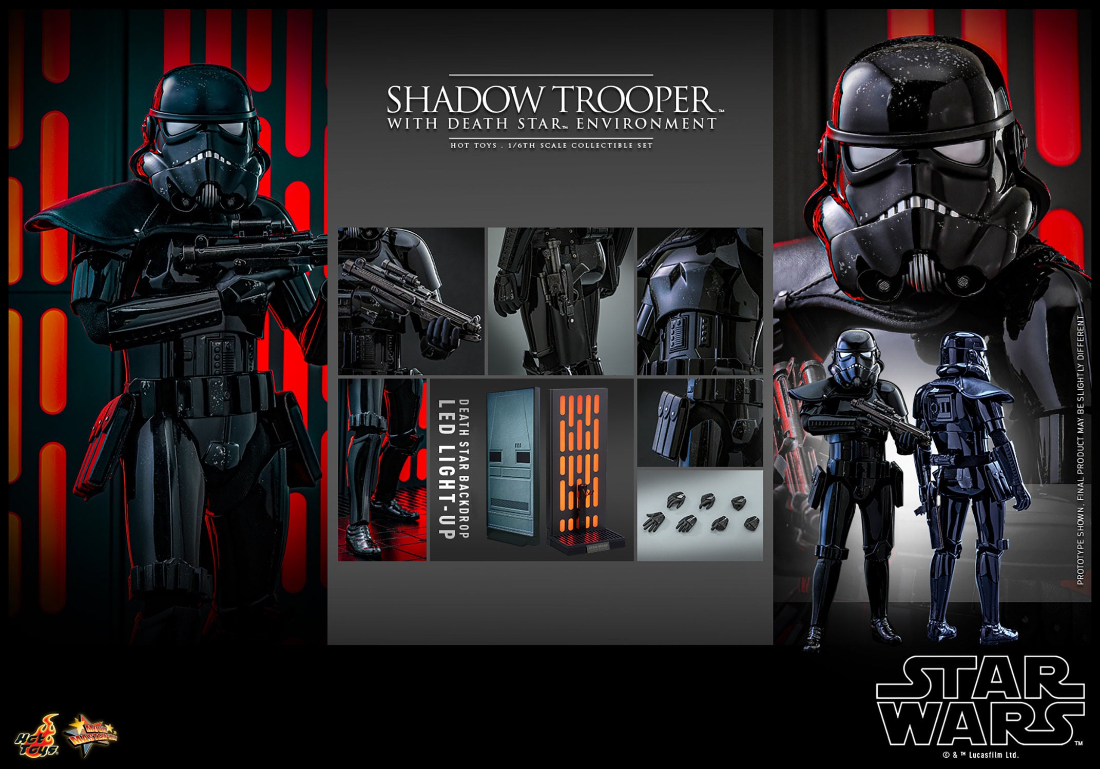 Shadow Trooper with Death Star Environment Sixth Scale Collectible Set ...