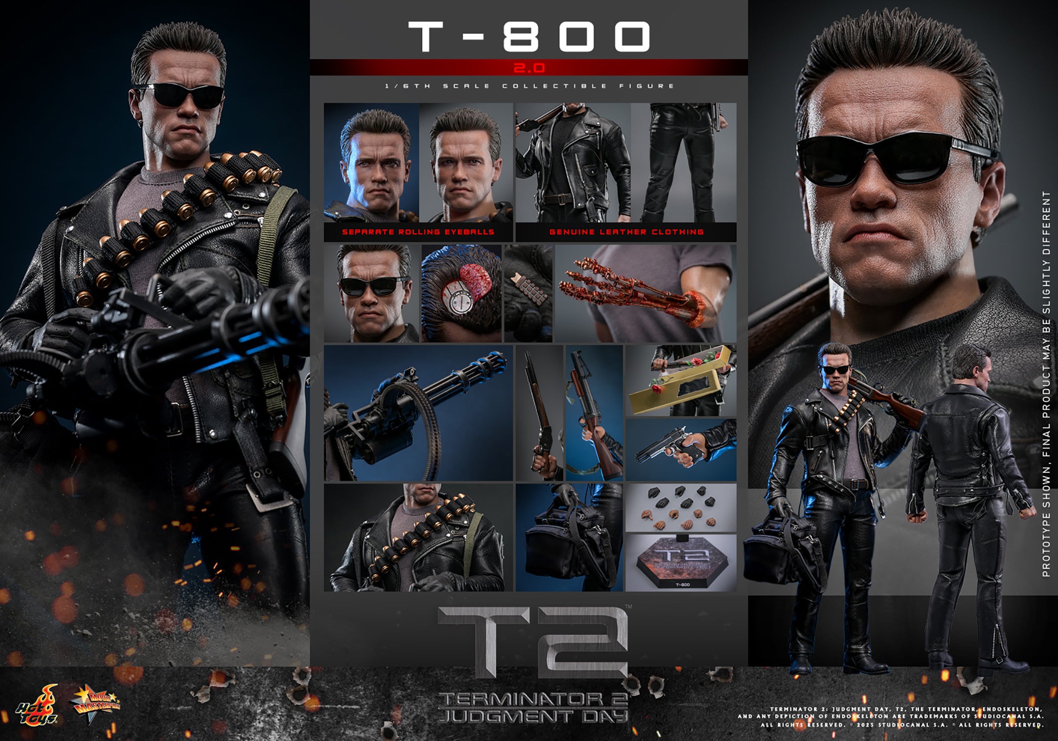 Terminator 2 t-800 (2.0) Sixth Scale Figure Hot Toys PRESALE Date Jun ...