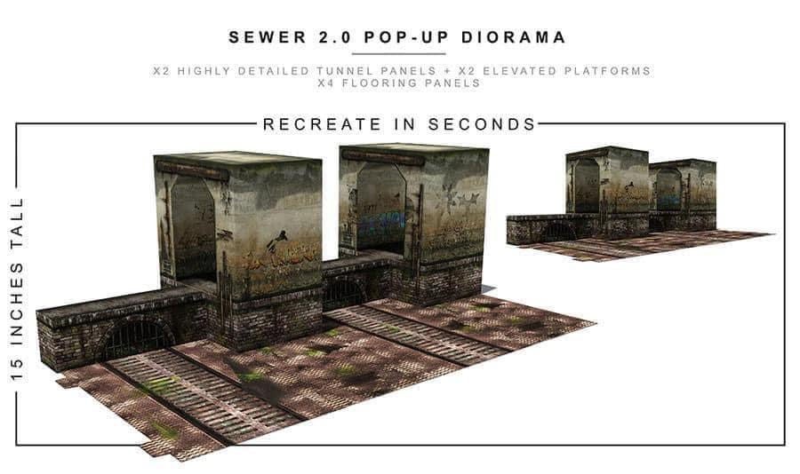 Sewer 2.0 Pop-up Diorama Display 1/12 Scale Action Figures | Batcave ...
